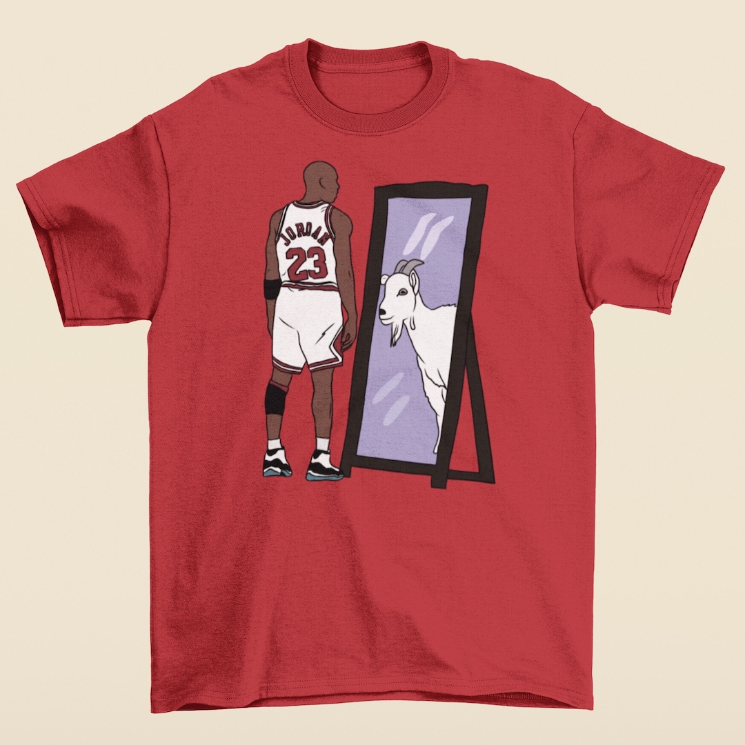 Michael Jordan Mirror GOAT T-shirt - Etsy