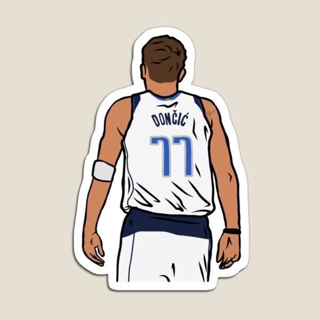 Luka Doncic Back-to Glossy Sticker 3, Water Resistant Laptop and Phone ...