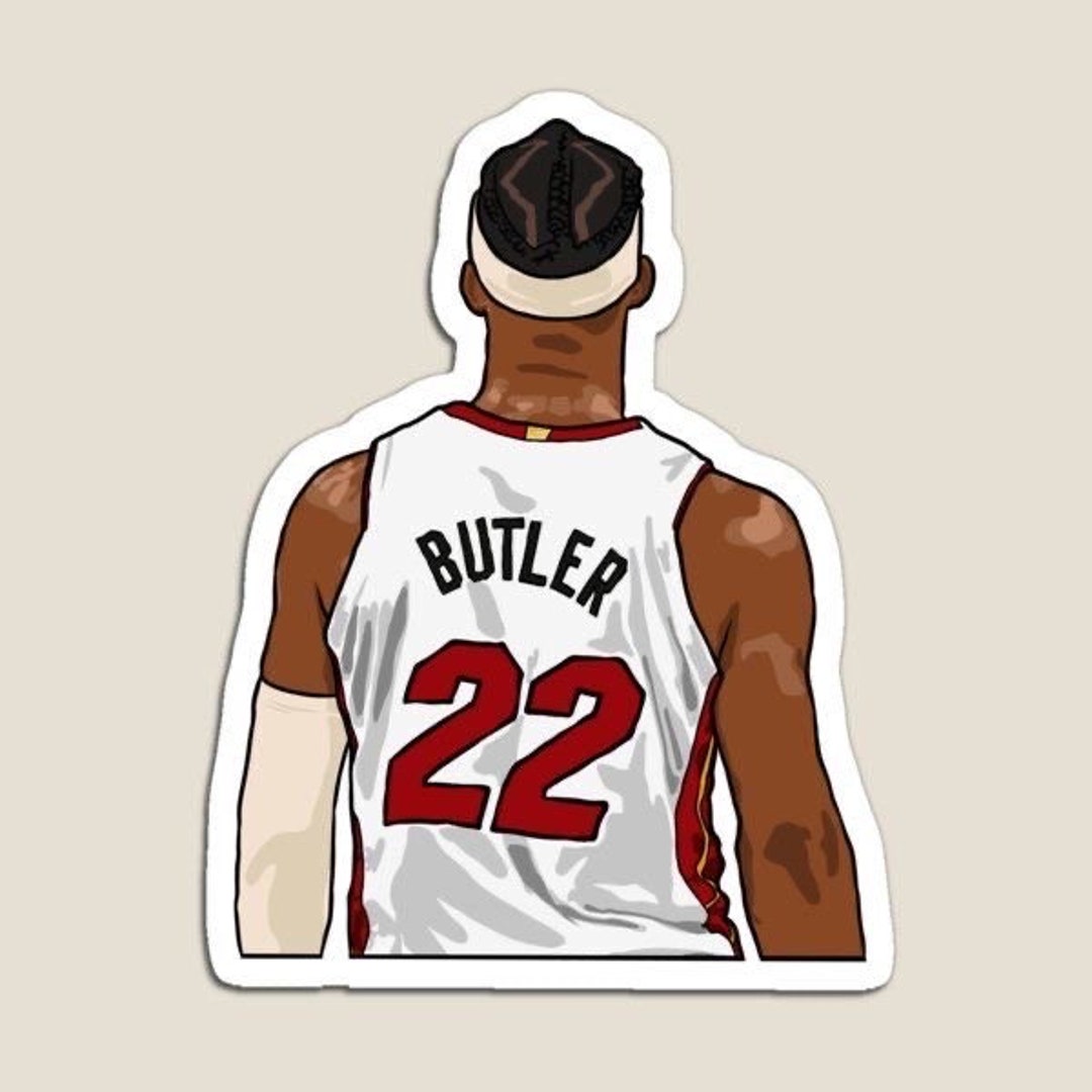 Jimmy Butler Back-to Glossy Sticker 3, Water Resistant Laptop and Phone ...