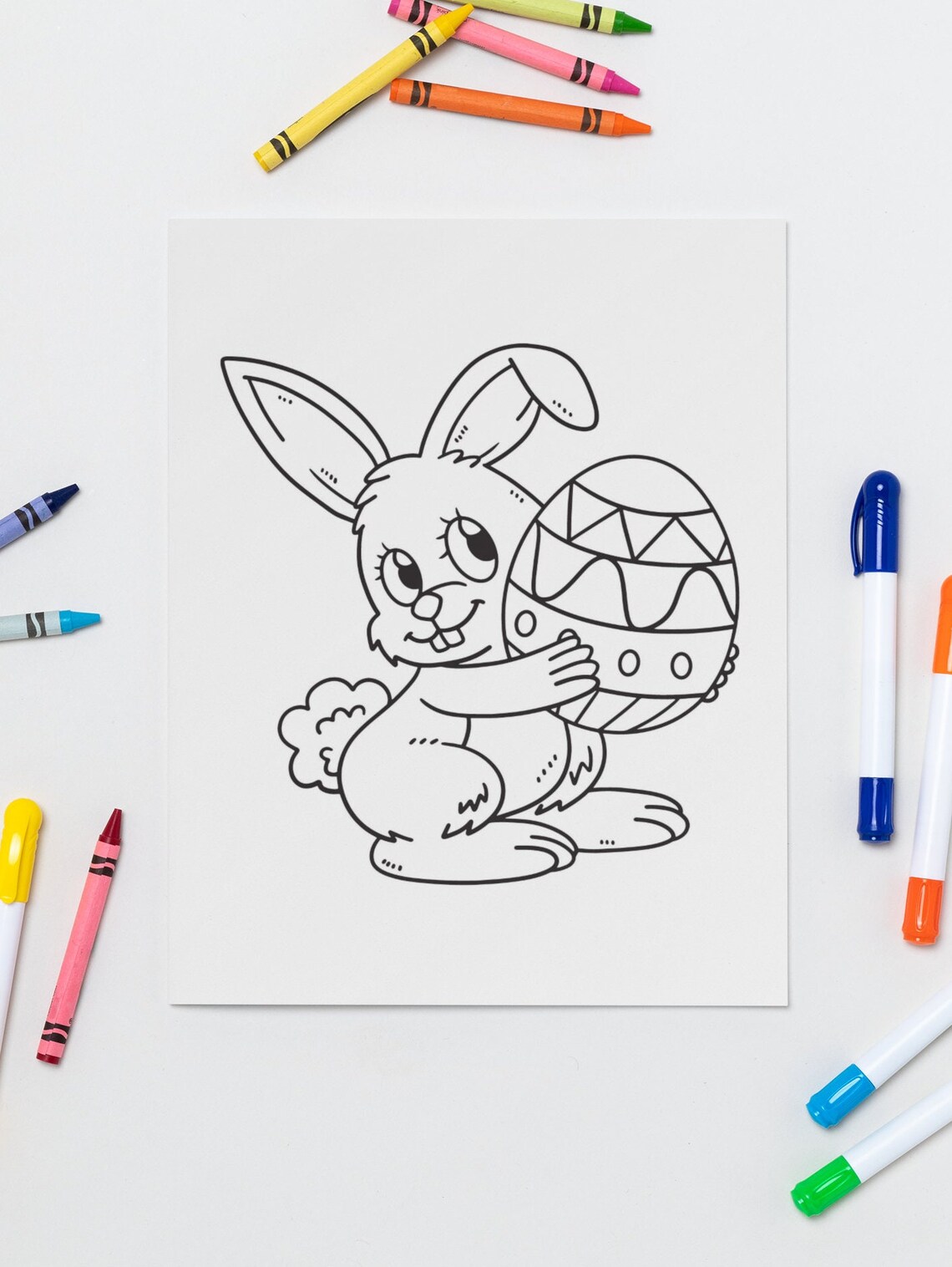 25 X A4 Easter Coloring Pages for Kids (eggs and Bunny's) Printable - Etsy