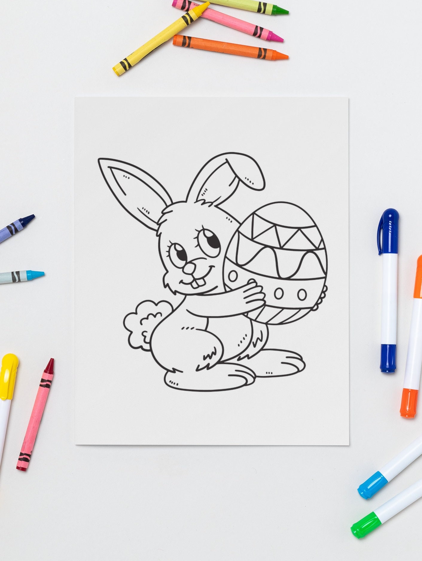 25 X A4 Easter Coloring Pages for Kids (eggs and Bunny's) Printable - Etsy