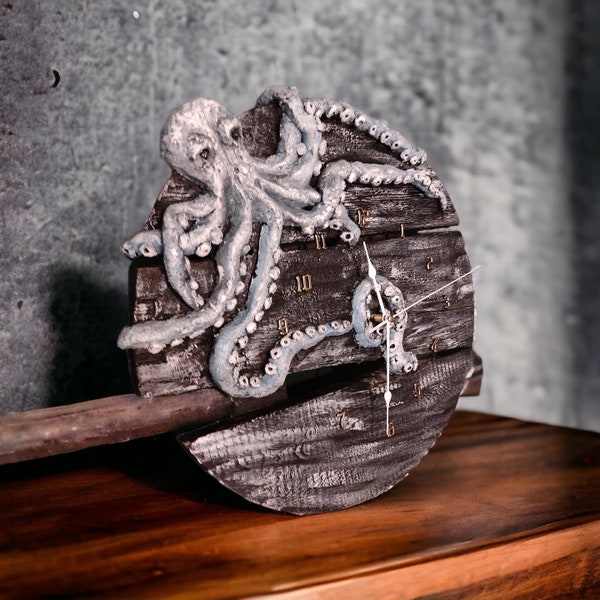 Octopus Wall Clock - Etsy