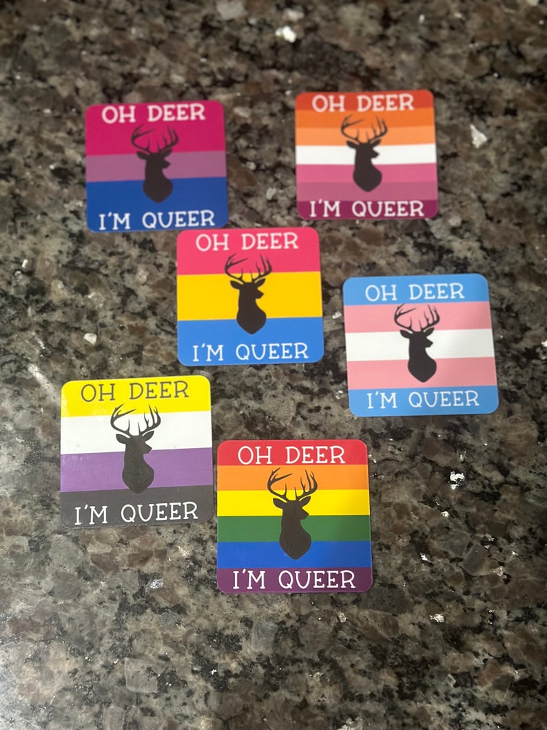Oh Deer, Im Queer Sticker Pack Choose Your Pride - Etsy