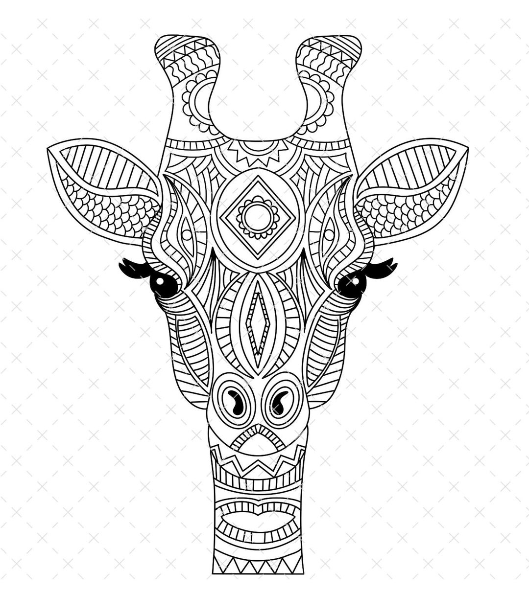 Giraffe Mandala - PNG, SVG - Etsy