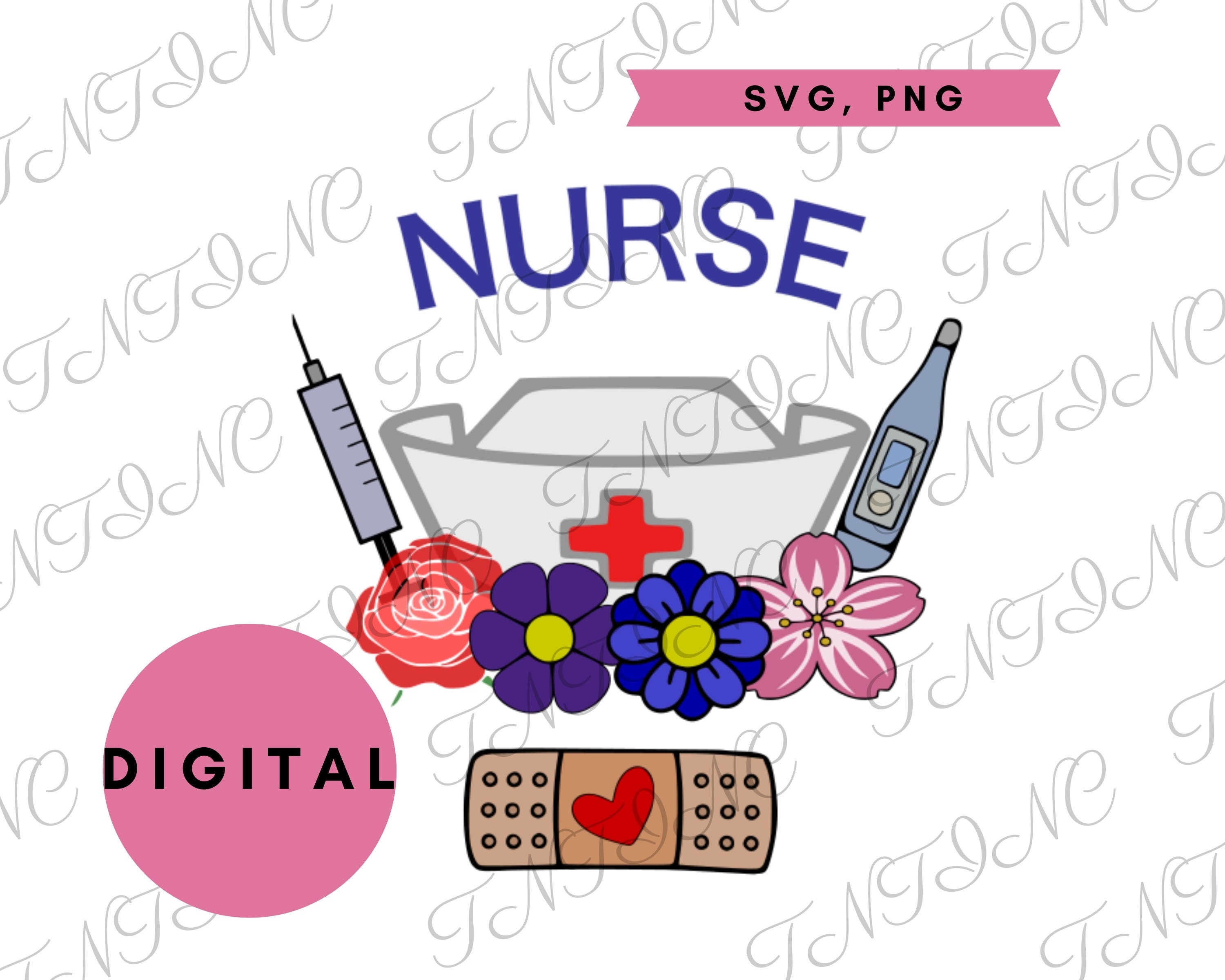 Flor SVG, Enfermera SVG, Bienestar SVG, Sombrero svg - Etsy España