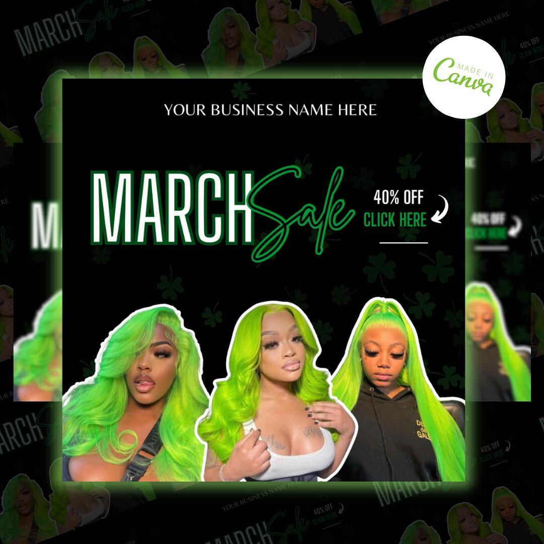 March Sale Flyer, Premade Template, March Madness, March Flyer ...