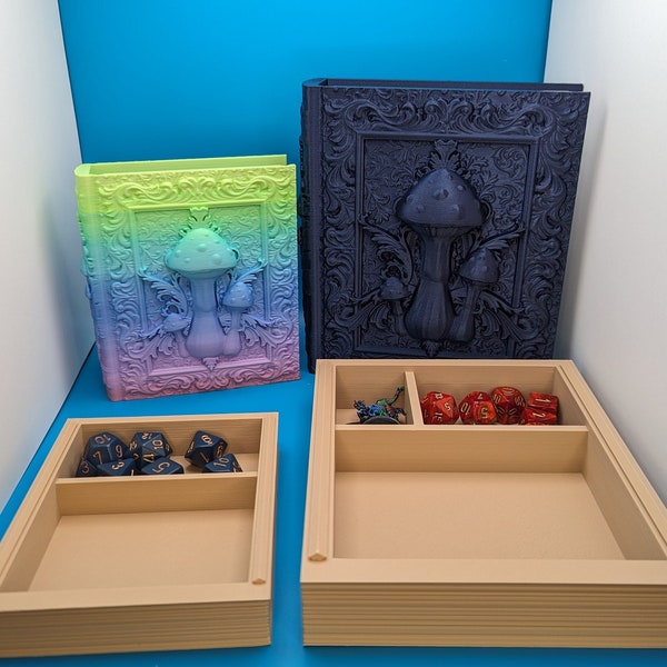 3d Printed Book Dice Box - Etsy