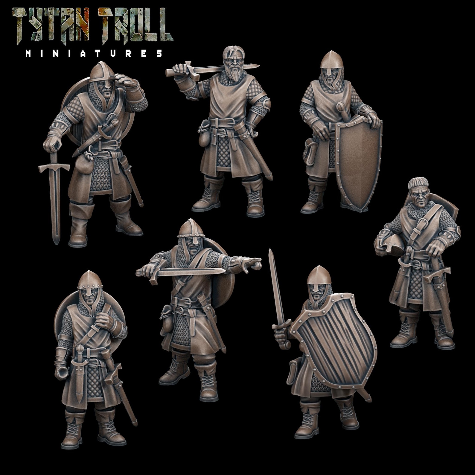 Man at Arms Figures Pack 2 Set of 7 - City Guards - Town Soldiers ...