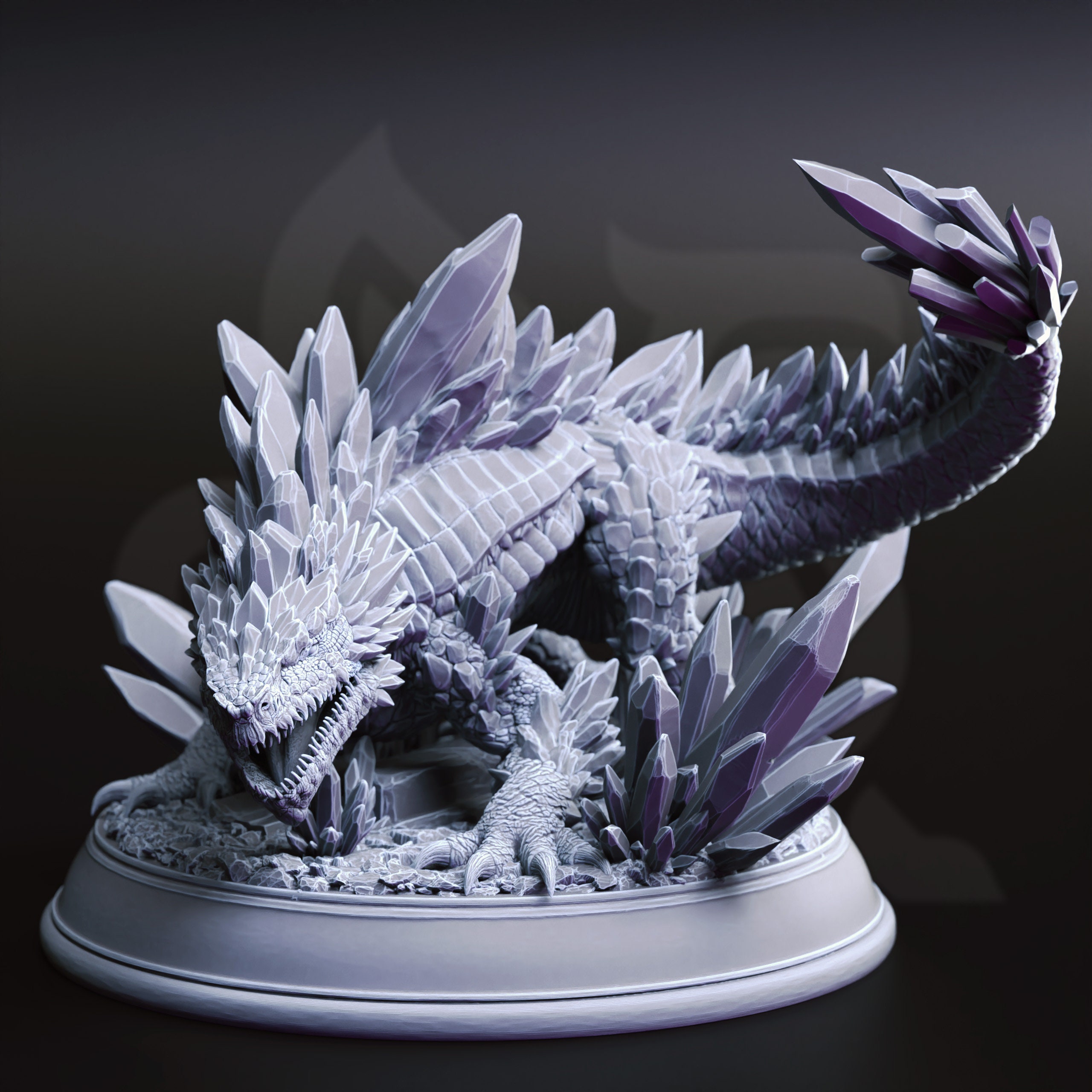 Salansi, Crystalline Lizard 32mm Scale Miniature TTRPG Minis DM Stash ...