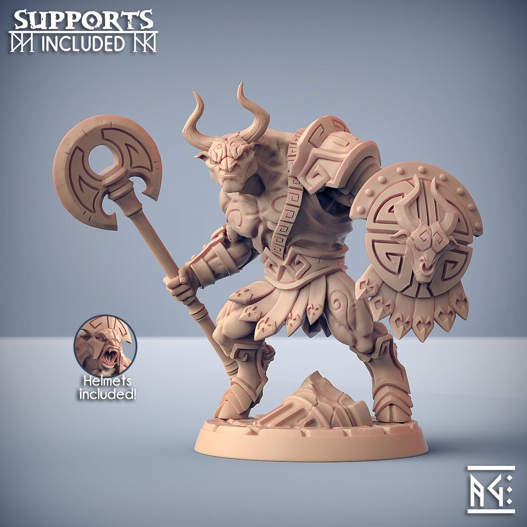 Minotaurs - Order of the Labyrinth - 32mm Heroic Scale Minis - Artisan ...