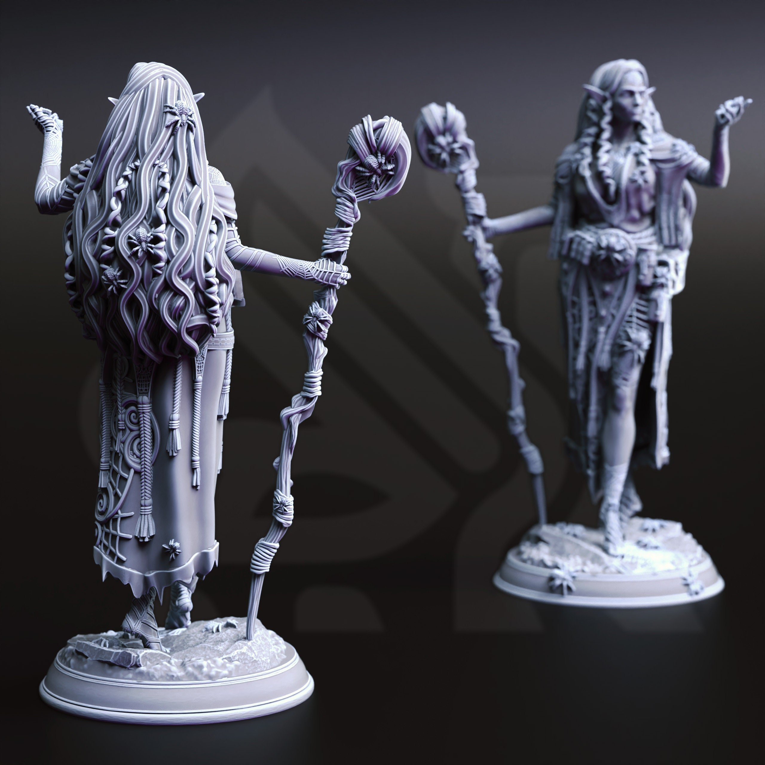 Irinia, Drow Spidermancer - 32mm Scale Miniature - TTRPG Minis - DM ...