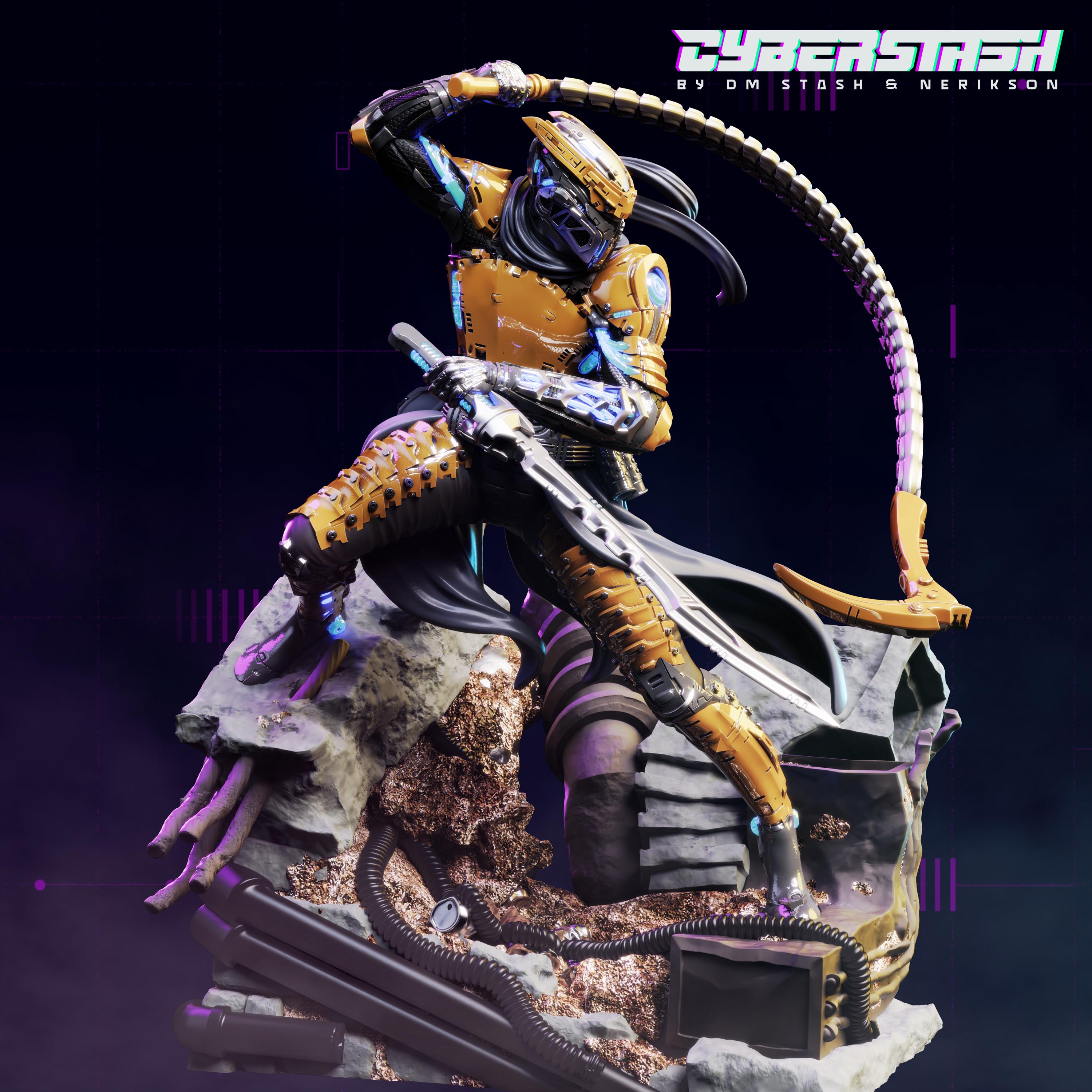 Cyberpunk Cyborg Ninja Figure - Yusuke "inari" Akazawa (diorama ...