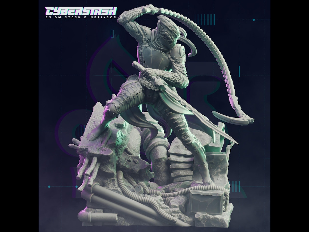 Cyberpunk Cyborg Ninja Figure - Yusuke "inari" Akazawa (diorama ...