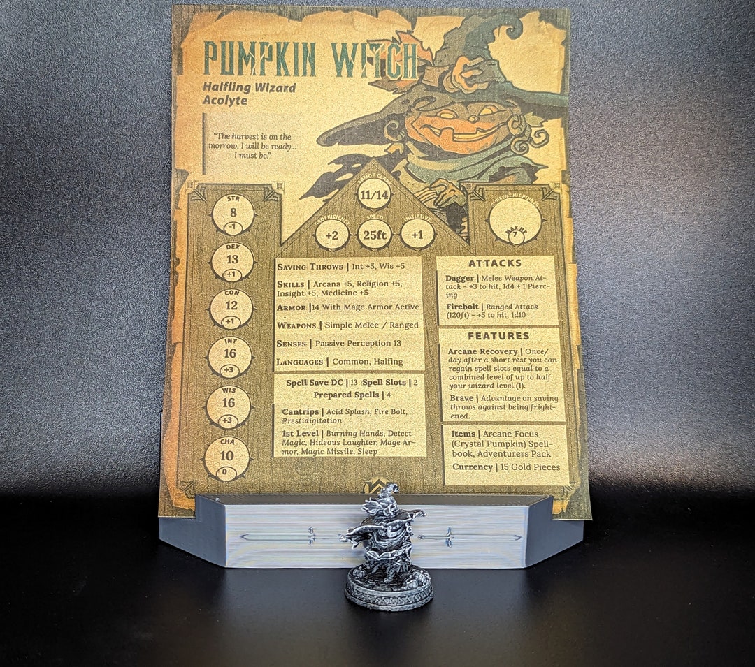 Pumpkin Witch 32mm Scale Miniatures TTRPG Minis the - Etsy