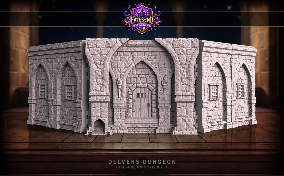 Delver's Dungeon GM Screen 3D Printed Semi-modular DM Screen Designed ...