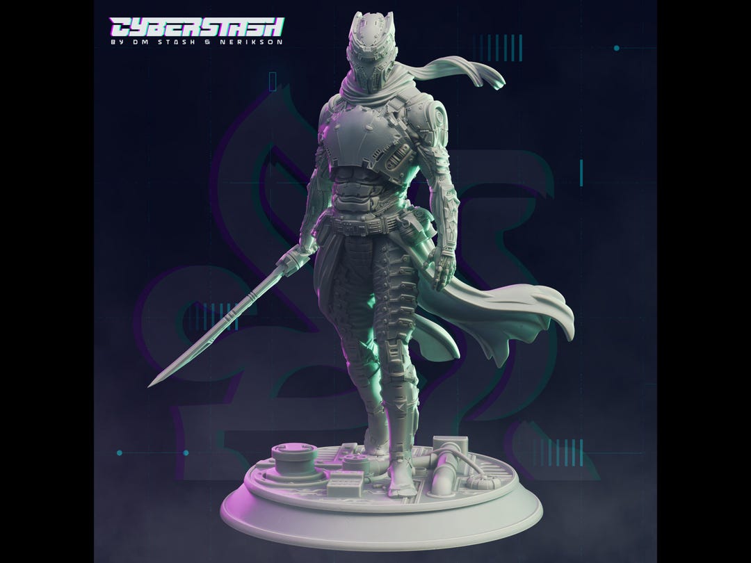 Cyberpunk Cyborg Ninja Figure - Yusuke "inari" Akazawa - Unpainted ...