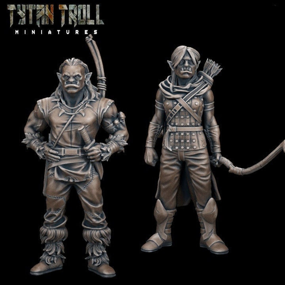 Orc Rangers - 32mm Scale Miniatures - Resin 3D Printed D&D Figures ...