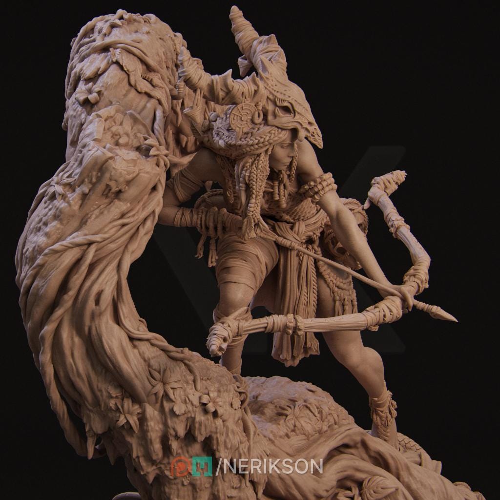 Meabh the Wild Ranger - 32mm 75mm 140mm Scale Figures - Nerikson ...