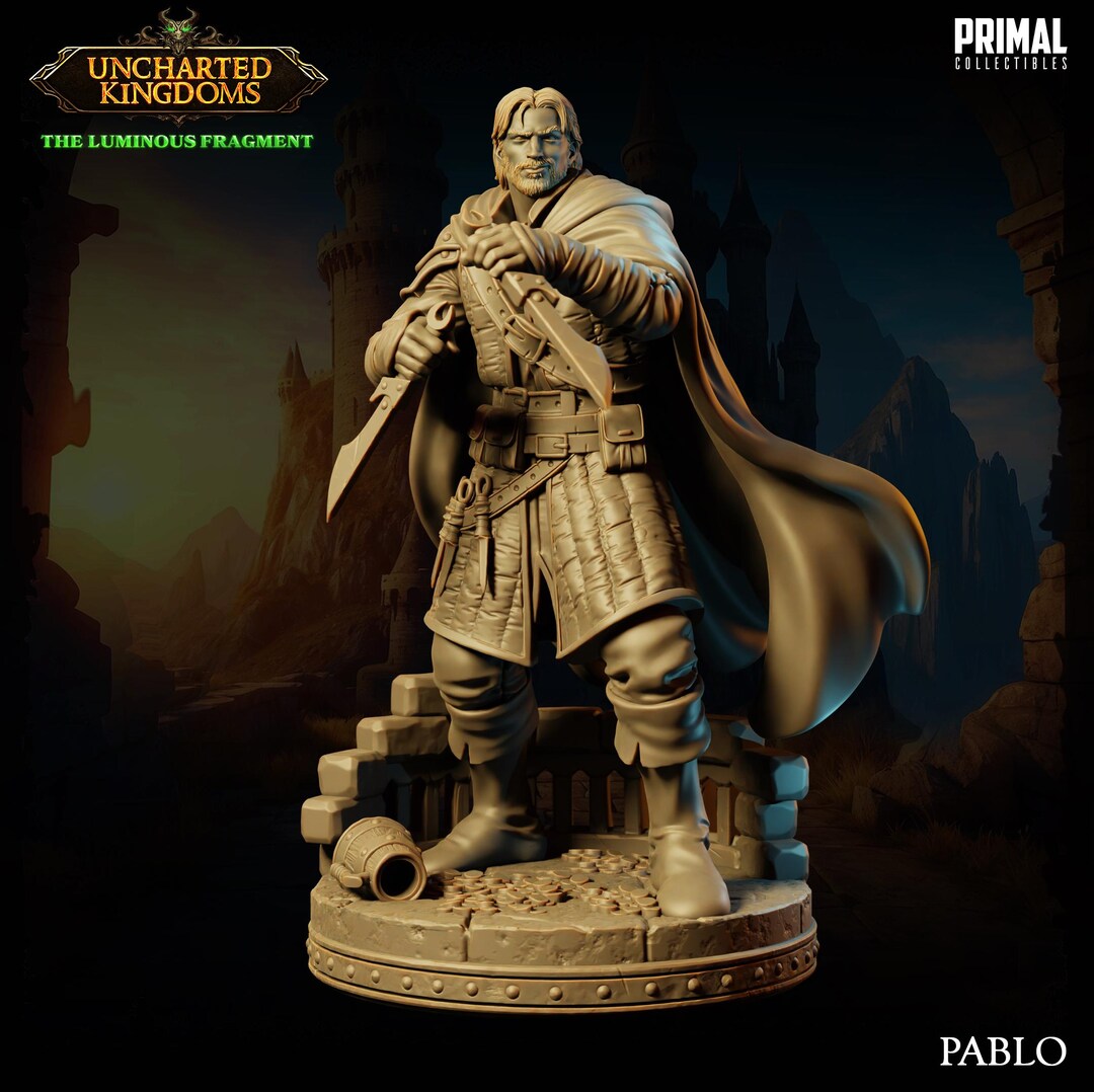 Human Rogue Figure -pablo - 28/32/75mm Scale Unpainted Resin Miniature ...