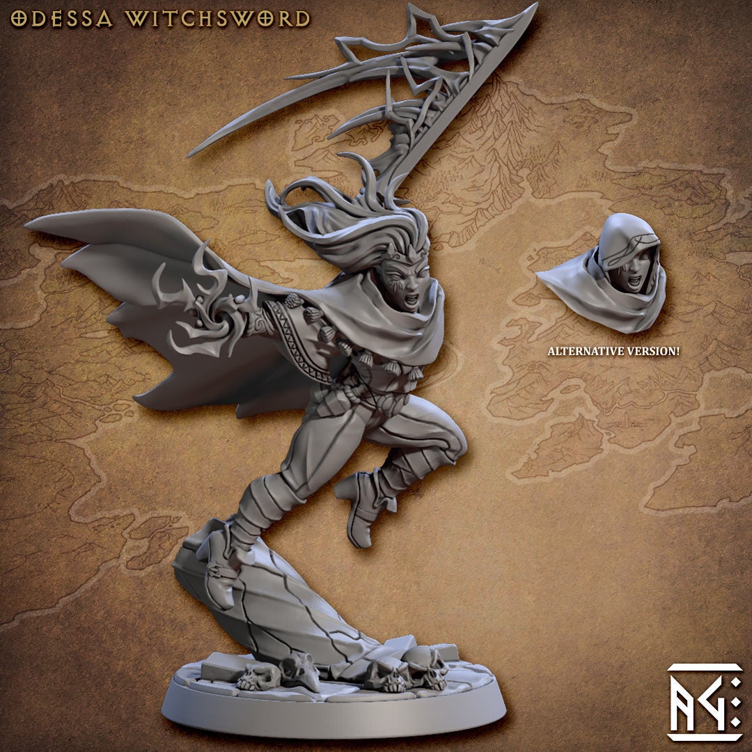 Human Spellblade - Odessa Witchsword - 32mm Heroic Scale Mini - Artisan ...