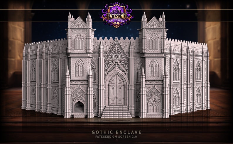 Gothic Cathedral GM Screen - 3D Printed PLA - by Fatesend - Approx. 7-8 ...