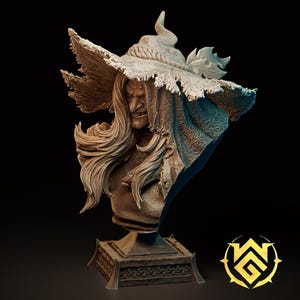 The Gourd Necromancer - Half-elf Witch Miniature - 28mm/32mm/75mm/150mm ...