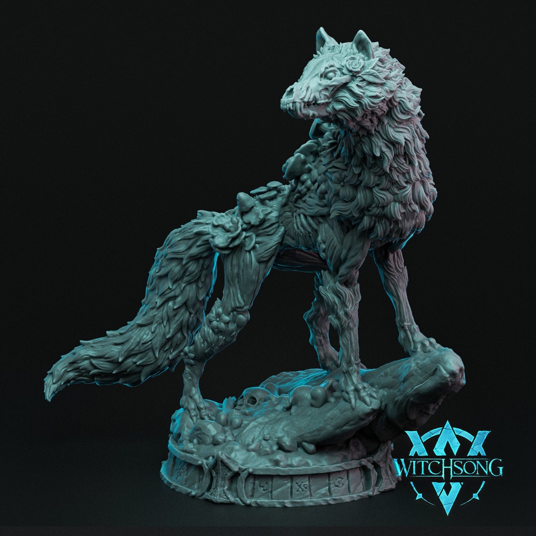 Large Undead Wolf Lyks, Hades Howl Witchsong Miniatures 3D Printed in ...