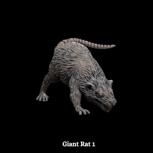 Giant Rats - Set of 8 Figures - 28mm/32mm Scale Unpainted Resin ...