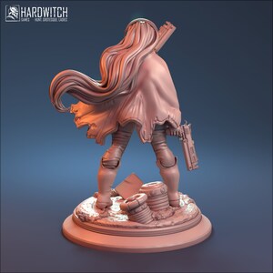 Human Gunslinger Figure - Sarah - 28mm 32mm 75mm Scale Unpainted Resin ...