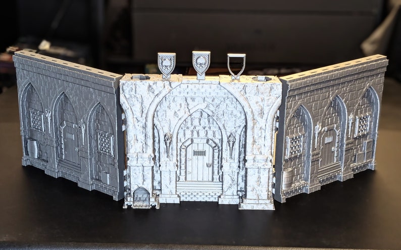 Delver's Dungeon GM Screen - 3D Printed PLA - by Fatesend - 7" Tall ...