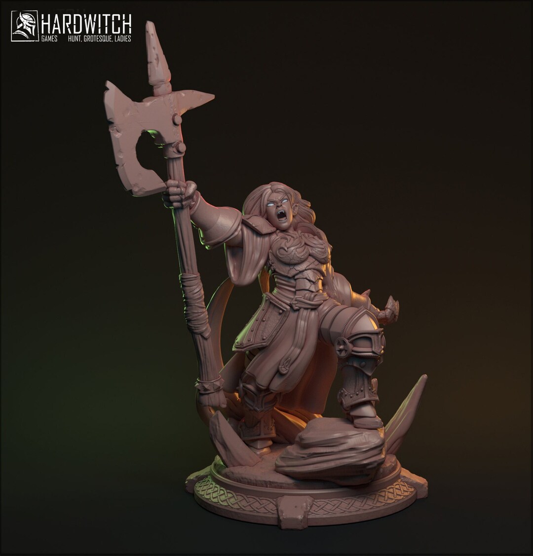 Vampire Warrior Figure - Ayada - 28mm 32mm 75mm Scale Unpainted Resin ...