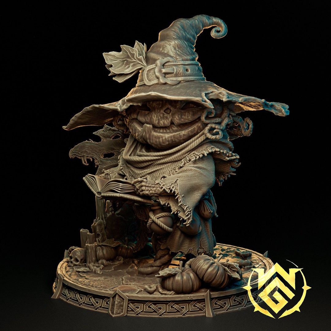 Halfling Wizard - Pumpkin Witch - 32mm 75mm 150mm Scale - the ...