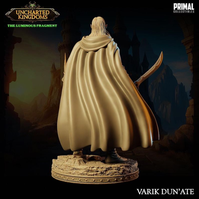 Drow Ranger Figure - Varik Dun'ate - 28/32/75mm Scale Unpainted Resin ...