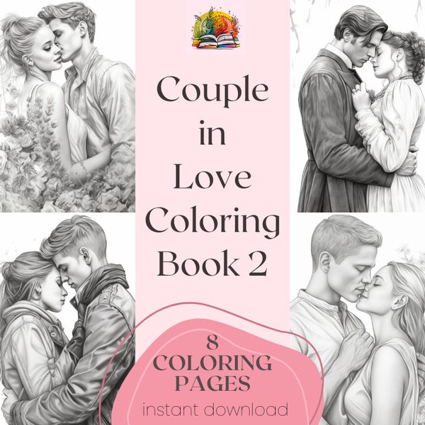 Adult Coloring Pages for Couples - Etsy