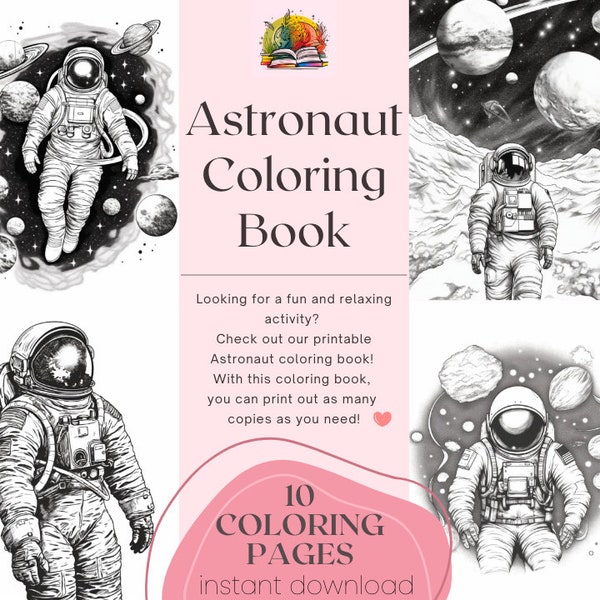 Adult Coloring Pages Space - Etsy