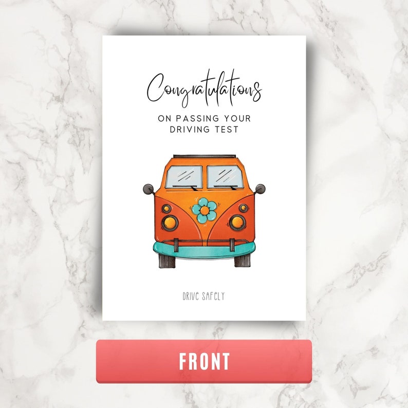 Printable Driving Test Card, New Driver Card, Driving Test Gift ...