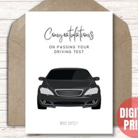 Printable Driving Test Card, New Driver Card, Driving Test Gift ...