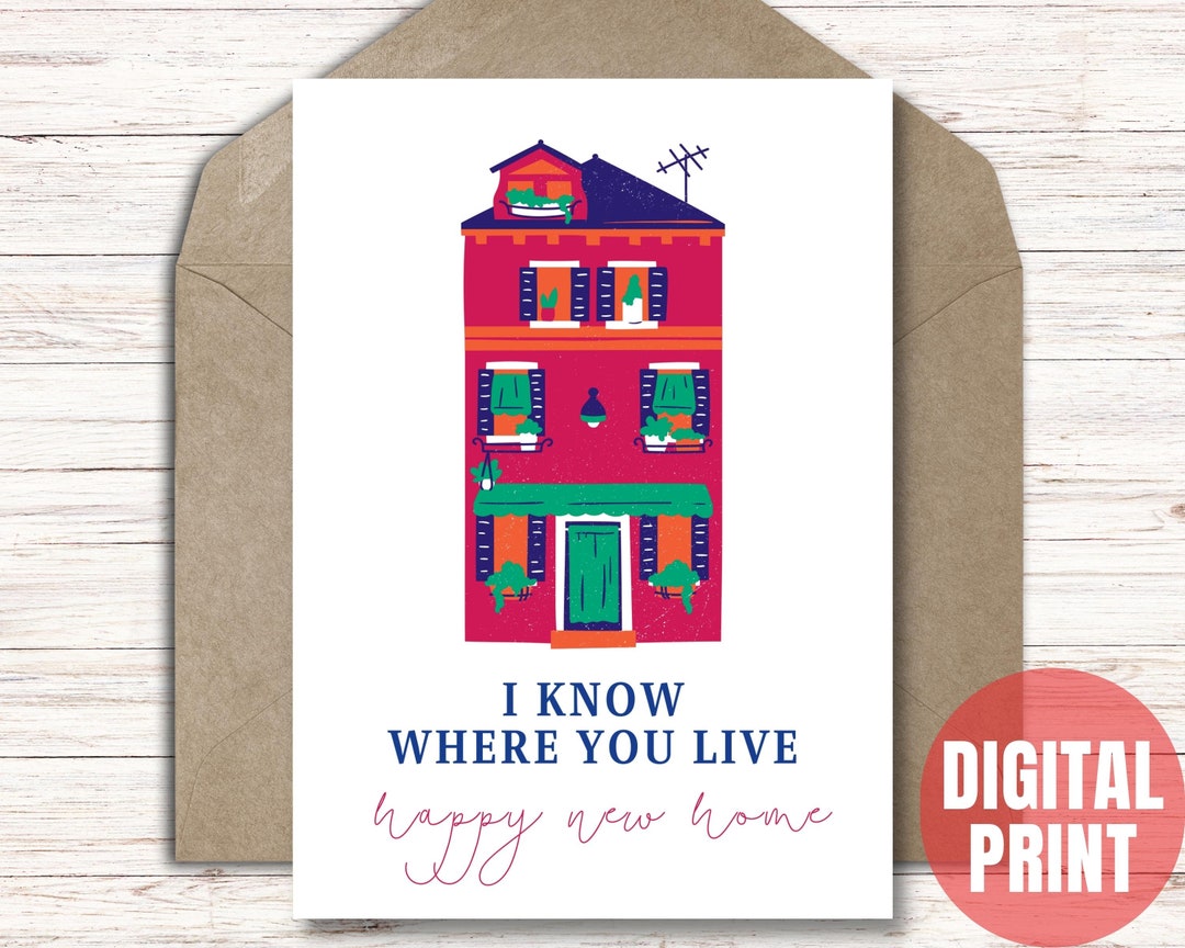 Funny Housewarming Card Happy New Home Card for Friends New House ...