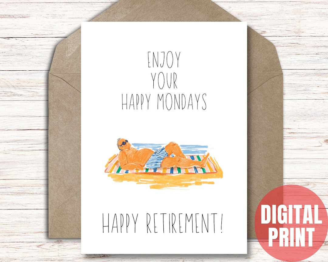 Happy Retirement Card, Farewell Card, Goodbye Card - Printable Instant ...