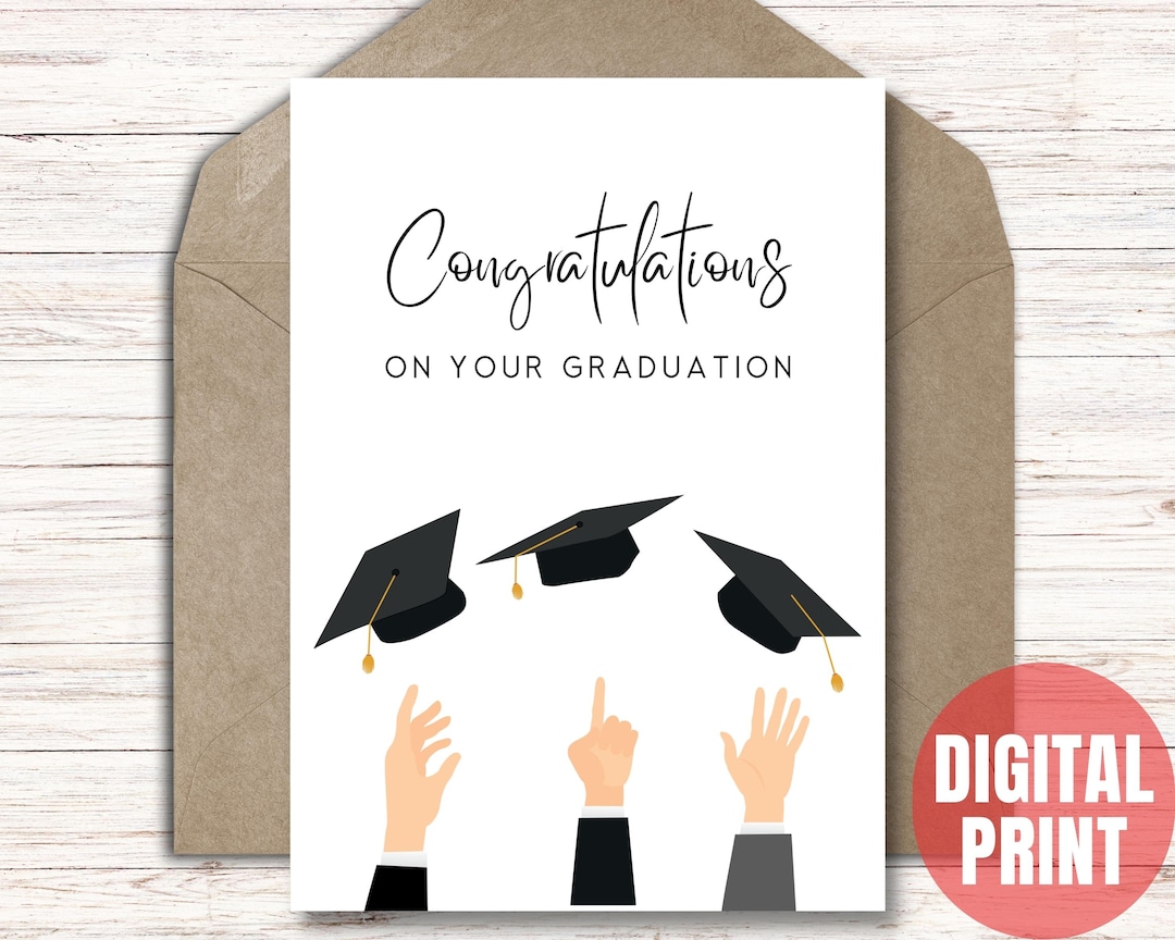 Digital Graduation Card, Happy Graduation Card, Congrats Graduate ...