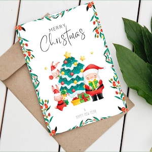Digital Christmas Card Bundle, Printable Holiday Cards, Digital ...