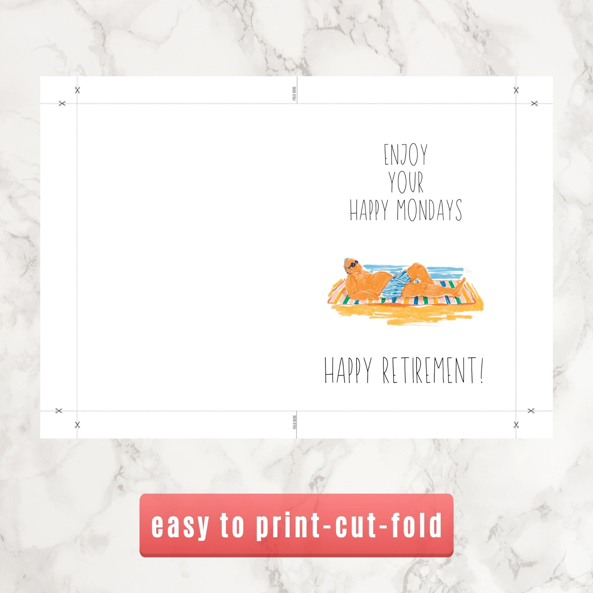 Happy Retirement Card, Farewell Card, Goodbye Card Printable Instant ...