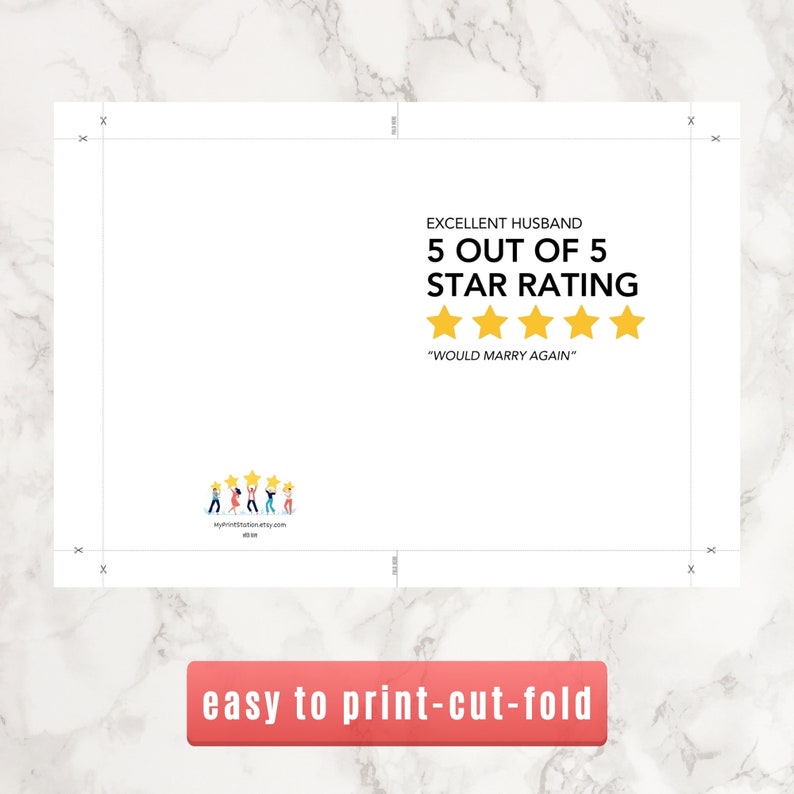 Funny Husband Anniversary Card: 5-star Rating (digital Download) - Etsy
