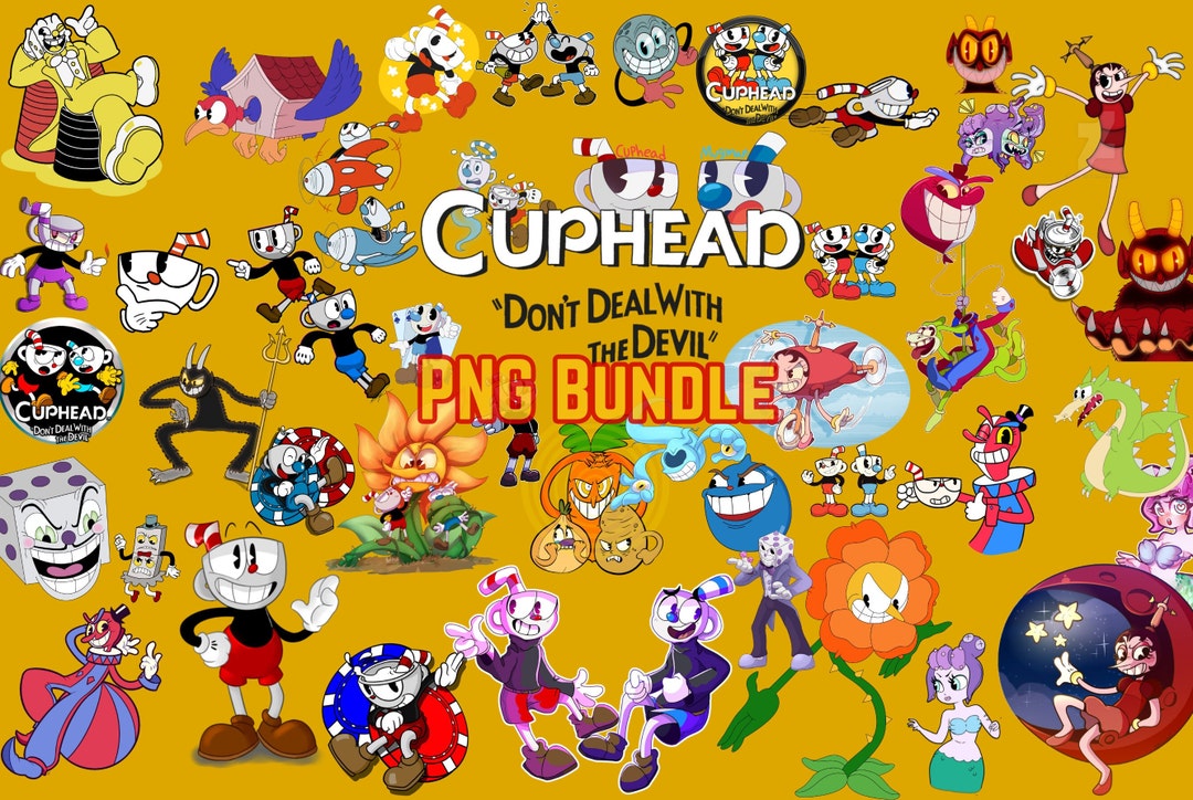Cuphead PNG Bundle 50 Stickers, PNG Files, Trending Unique Design, Made ...