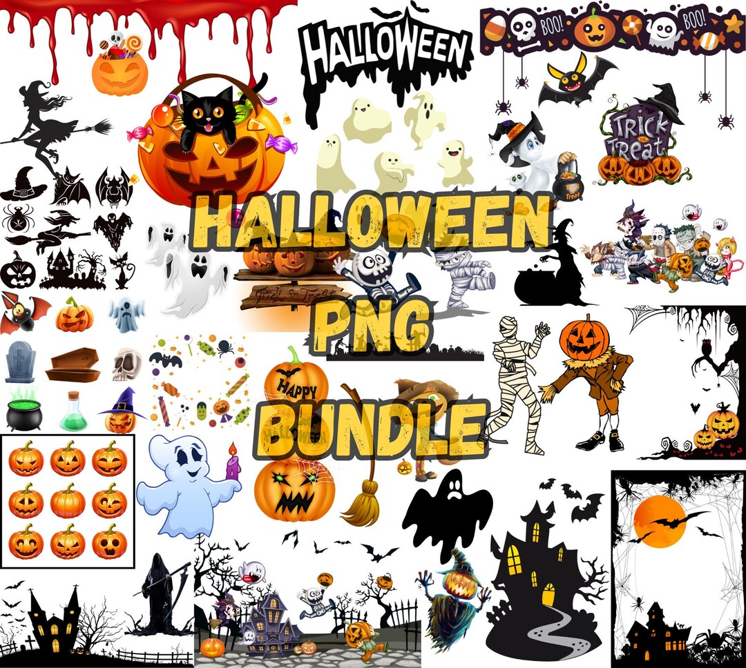 Halloween Mega Png Bundle Retro Halloween Horror Film Instant - Etsy