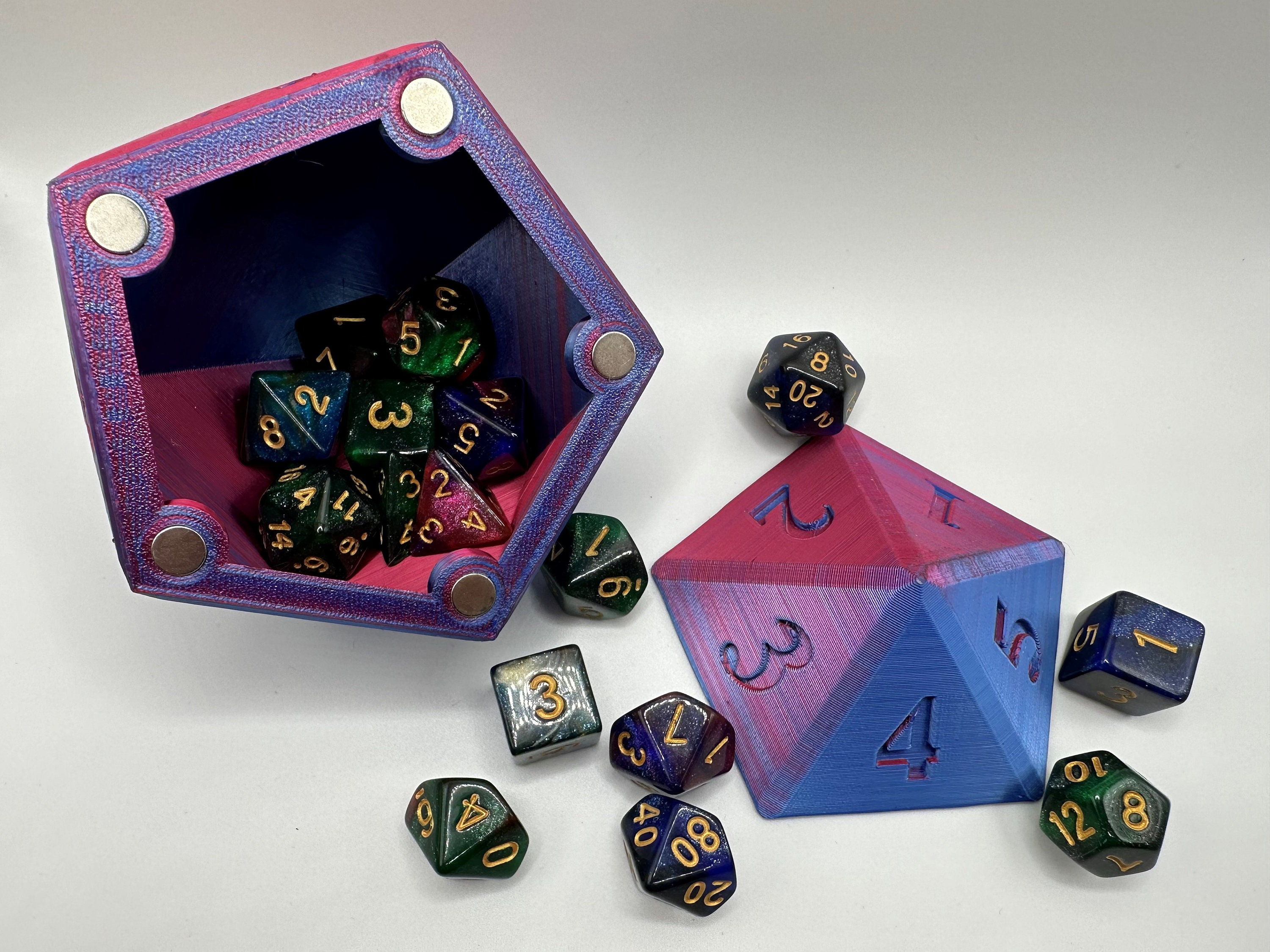 W20-optik 3D Printed Dice Boxes Dnd / Pen and Paper / Gift - Etsy