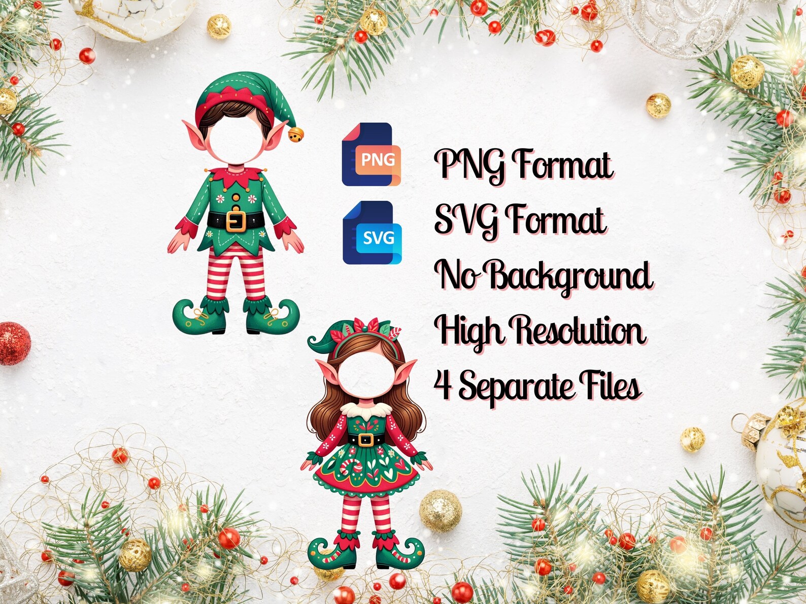 Elf SVG Add Your Own Photo Christmas, Elf PNG Face Blank, Elf Yourself ...