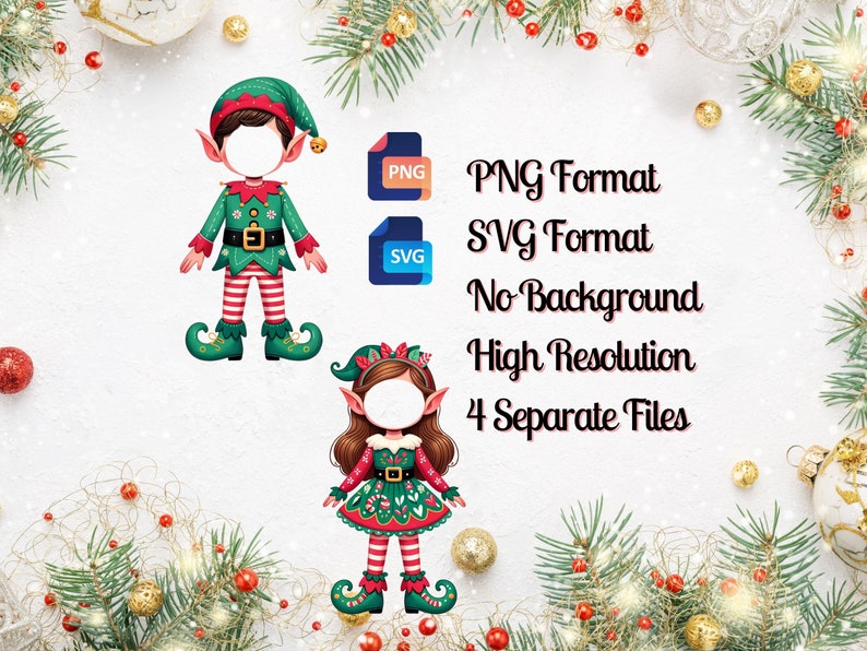 Elf SVG Add Your Own Photo Christmas, Elf PNG Face Blank, Elf Yourself ...