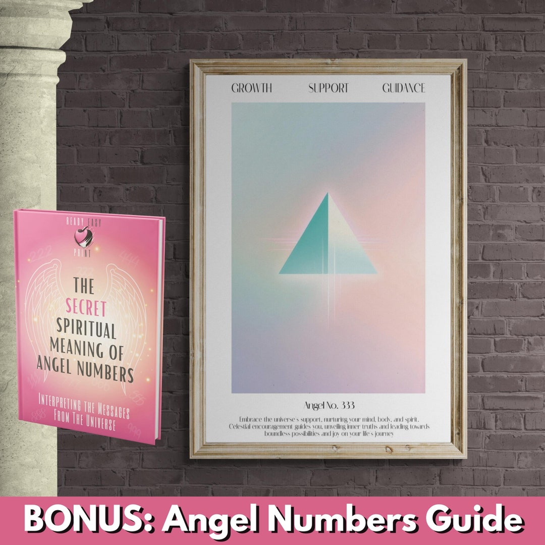 Angel Numbers, 333, Aura Poster, Aura Print, Aura Angel Number Posters ...
