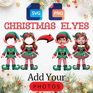 Elf SVG Add Your Own Photo Christmas, Elf PNG Face Blank, Elf Yourself ...